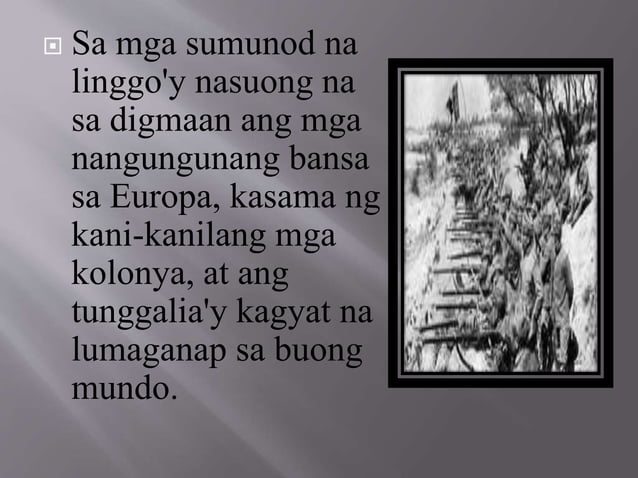 digmaan. unang digmaang pandaigdig grade 8pptx | PPTX