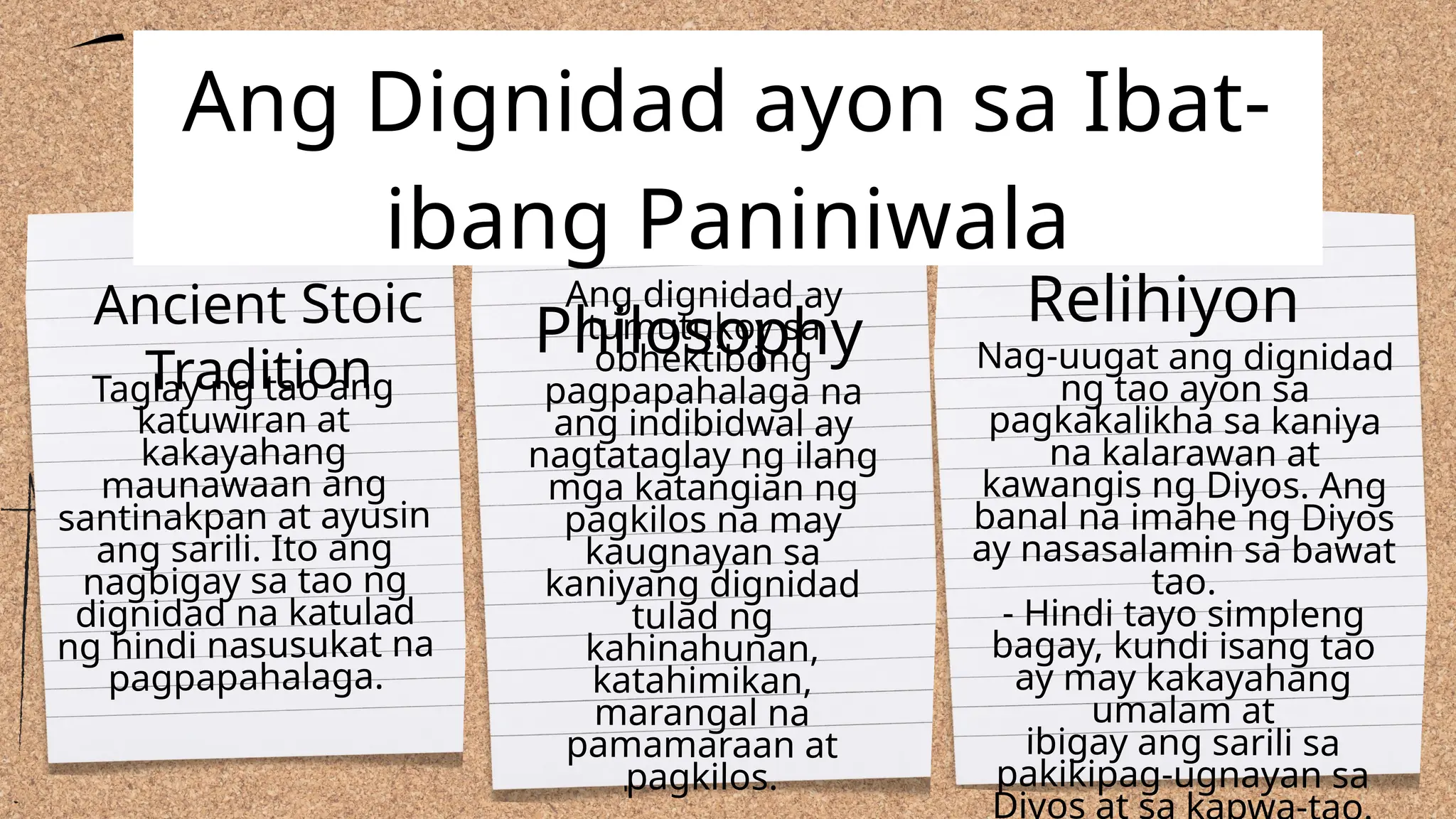 dignidad.pptx edukasyon sa pagpapakatao | PPTX