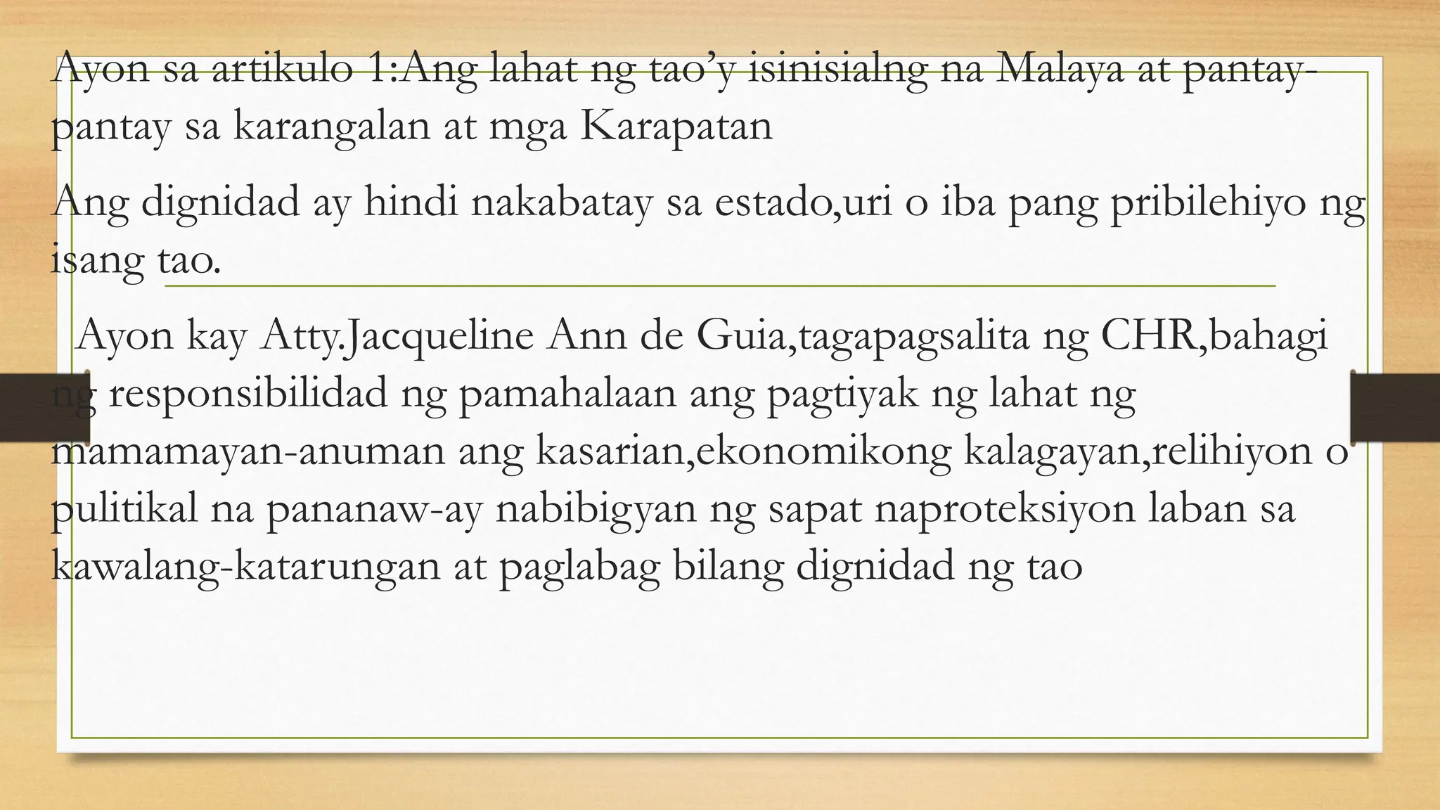 Dignidad ng Tao Bilang Batayan sa Paggalang sa Sarili,Pamilya at Kapuwa.pptx