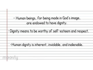 dignity.pptx powerpoint presentation grade 10 lesson | PPT