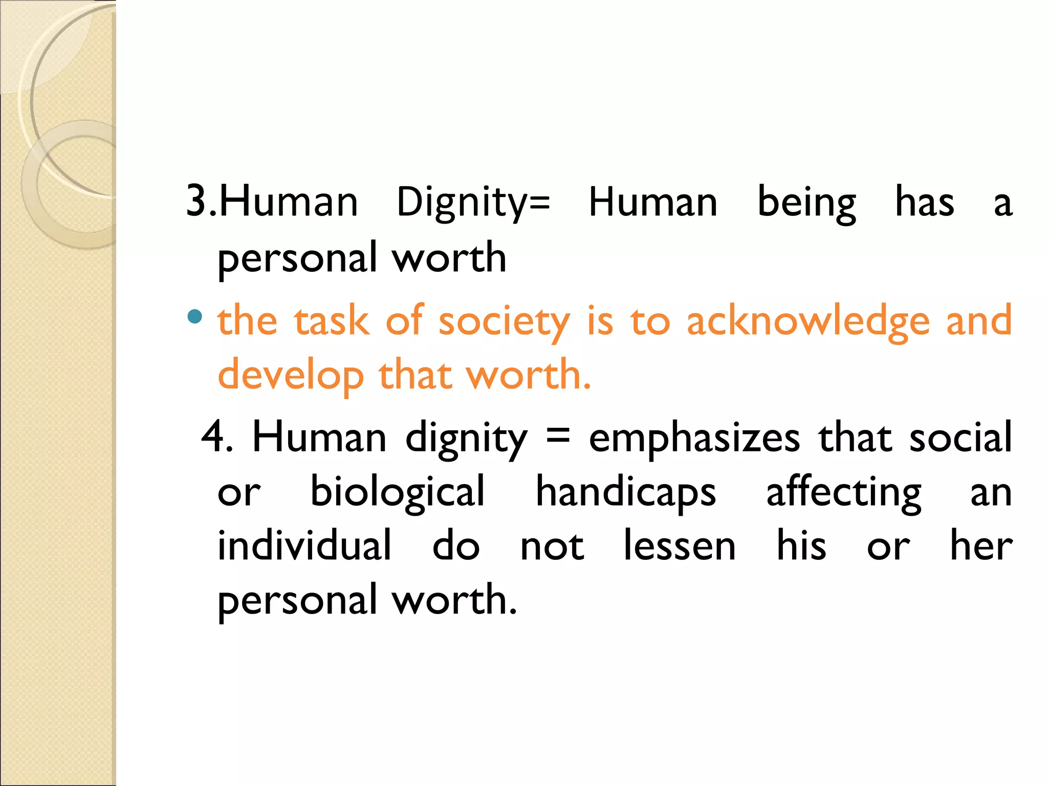 Dignity Of The Human Person Ppt