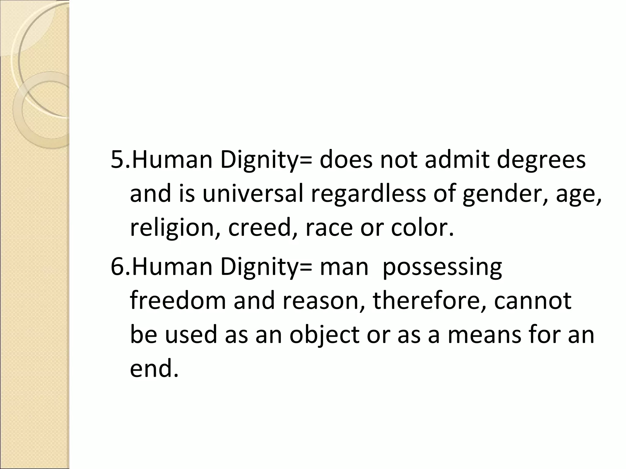 Dignity of the human person | PPT