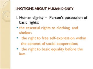 Dignity of the human person | PPT
