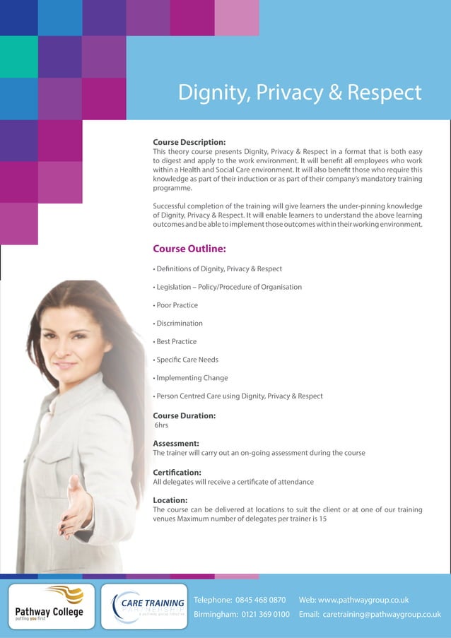 Dignity, Privacy & Respect Training Course | PDF | Education