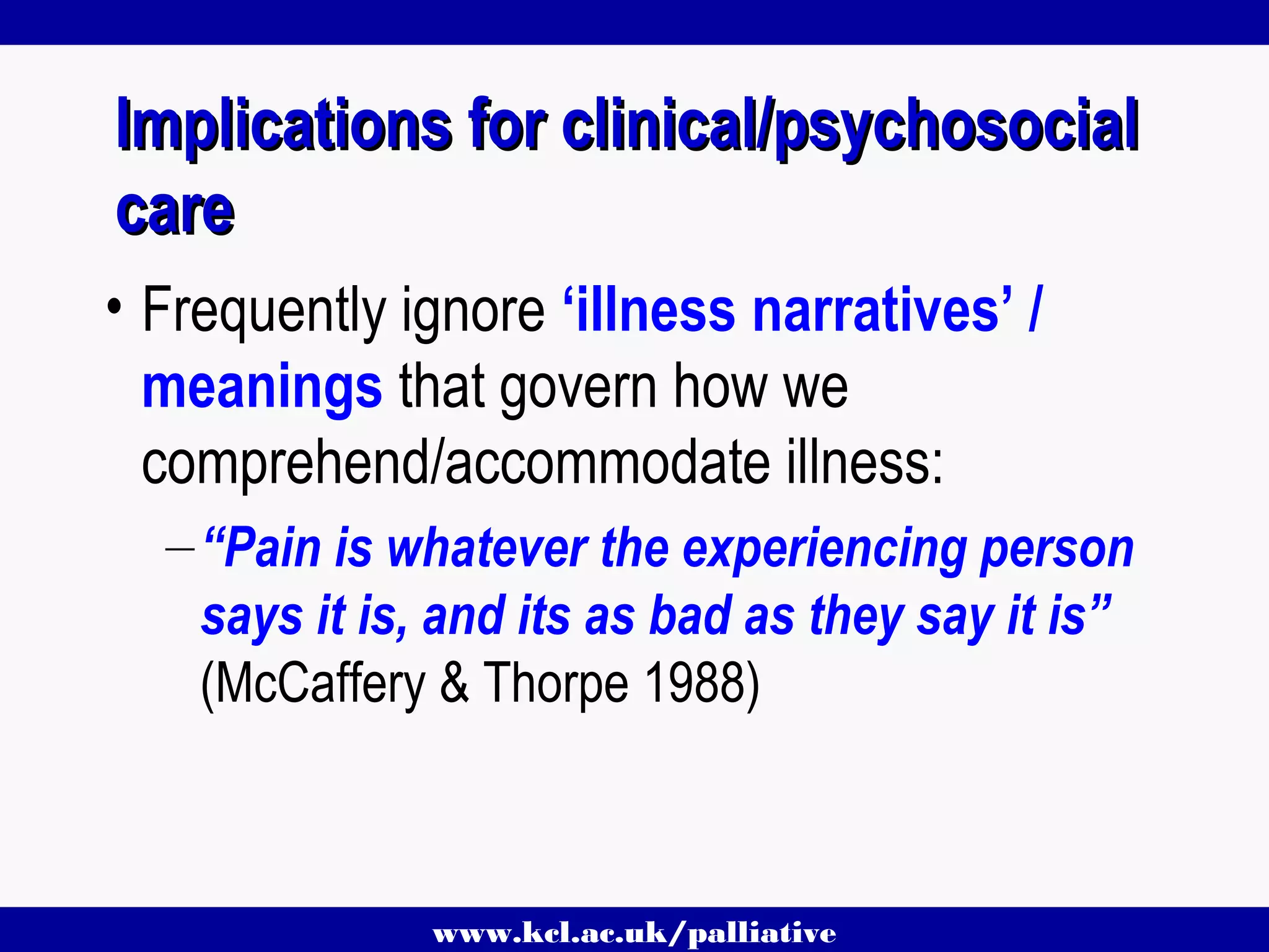 The Experience and Expression of Pain | PPT