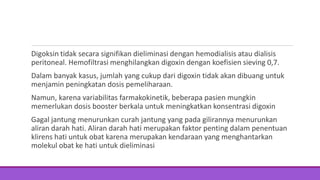Farmakokinetik Klinik Digoxin | PDF