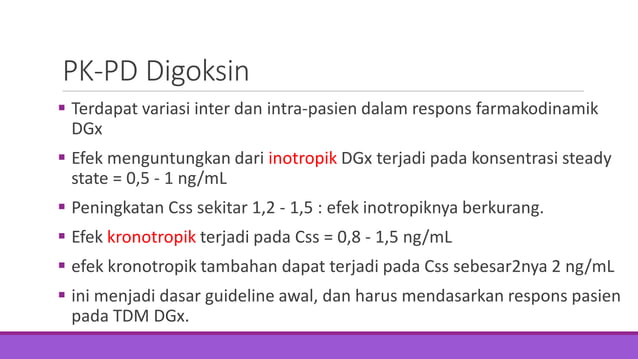 Farmakokinetik Klinik Digoxin | PDF