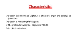 Cardiotonic Digoxin presentation | PPTX