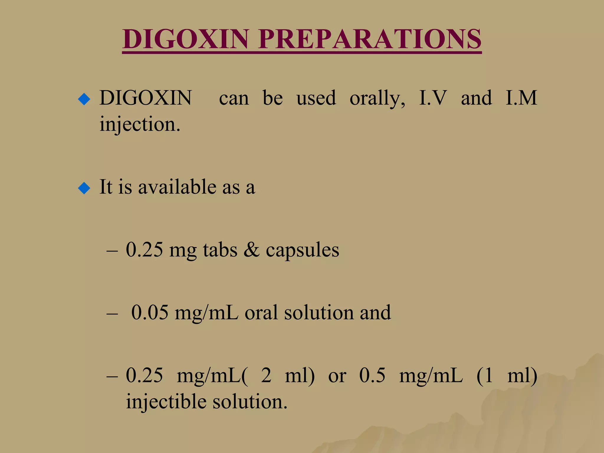Digoxin- GLYCOSIDE | PPTX