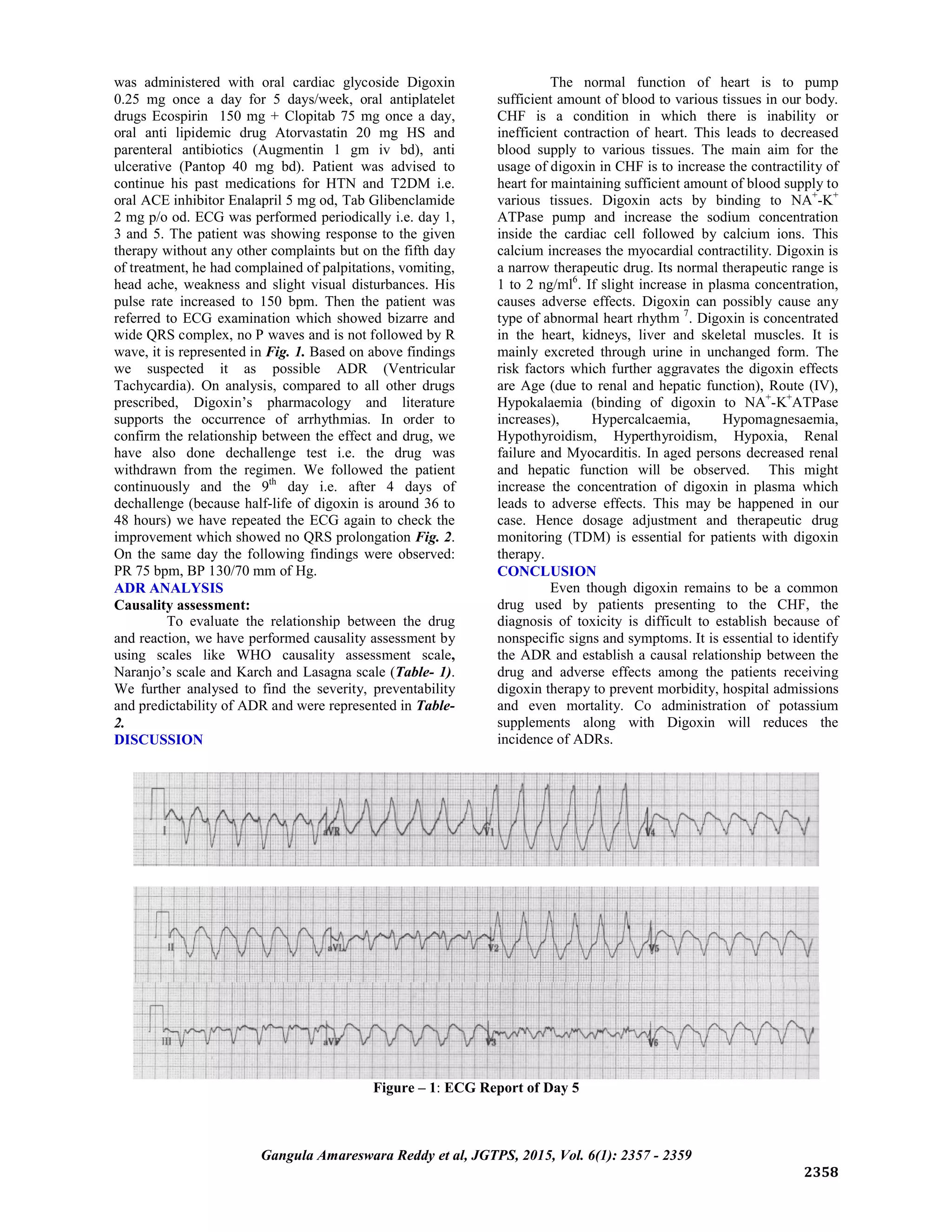 A CASE REPORT OF DIGOXIN INDUCED VENTRICULAR TACHYCARDIA | PDF