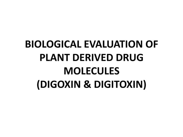 Digoxin & digitoxin | PPTX | Heart and Cardiovascular Diseases ...