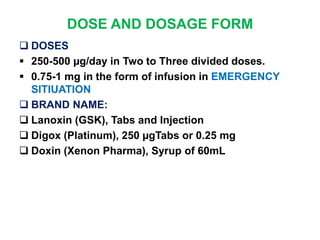 Digoxine Dr.Z Pharmacy Practice Lecture | PPT