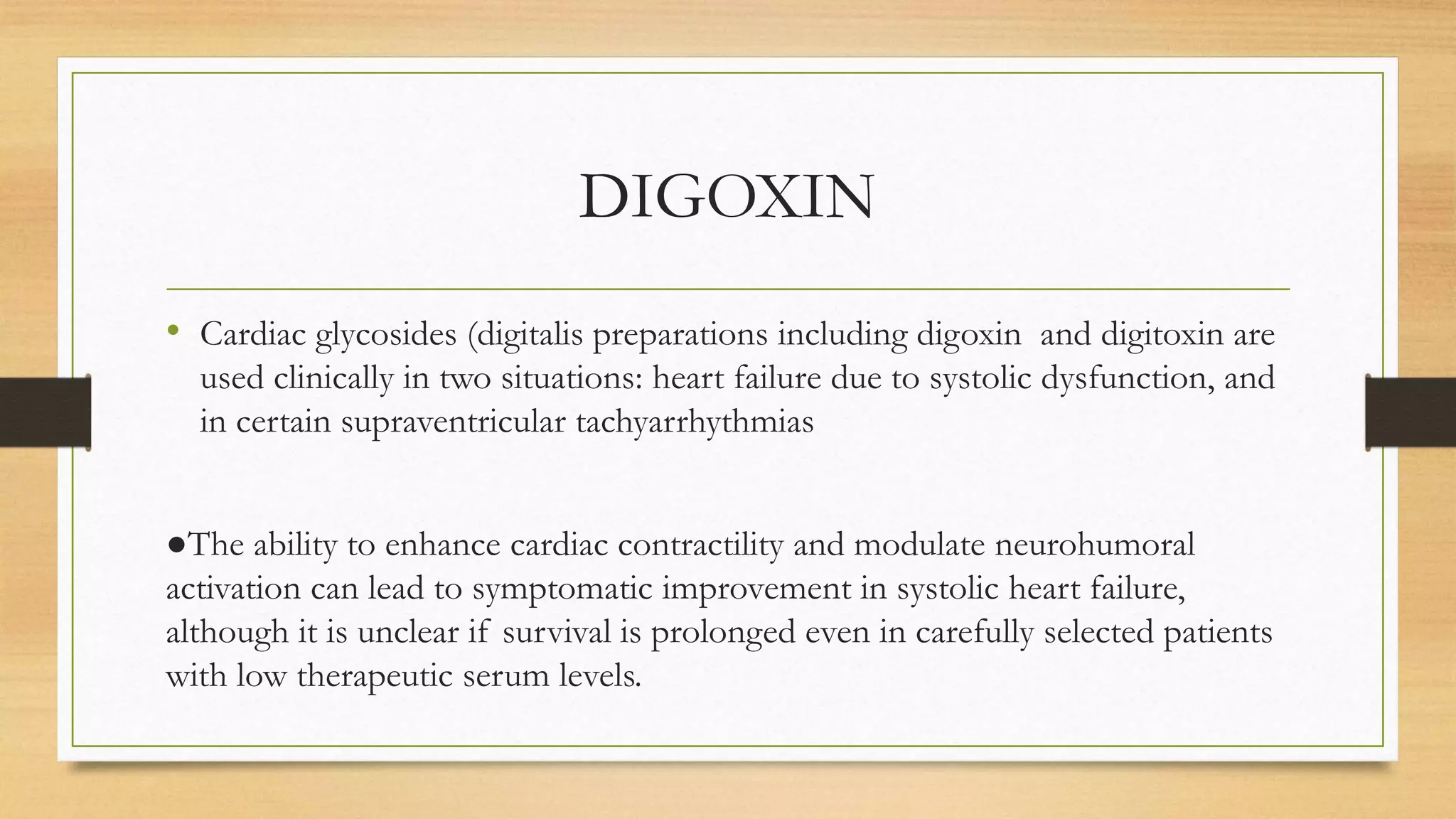 Digoxin toxicity | PPTX