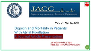 DIGOXIN TOXICITY.pptx, Treatment of Digoxin Toxicity, Ecg Changes in ...