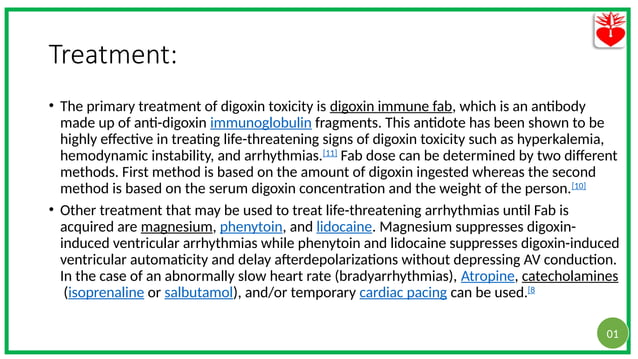 DIGOXIN TOXICITY.pptx, Treatment of Digoxin Toxicity, Ecg Changes in ...