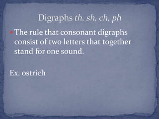 Digraphs th,sh,ch,ph | PPT