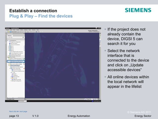 DIGSI 5 Details - Connection to the device(s).pdf | Operating Systems | Computer Software and ...