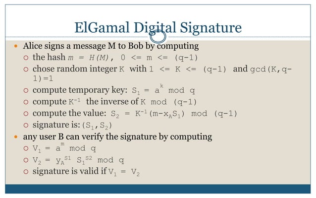 Elgamal Digital Signature Ppt 