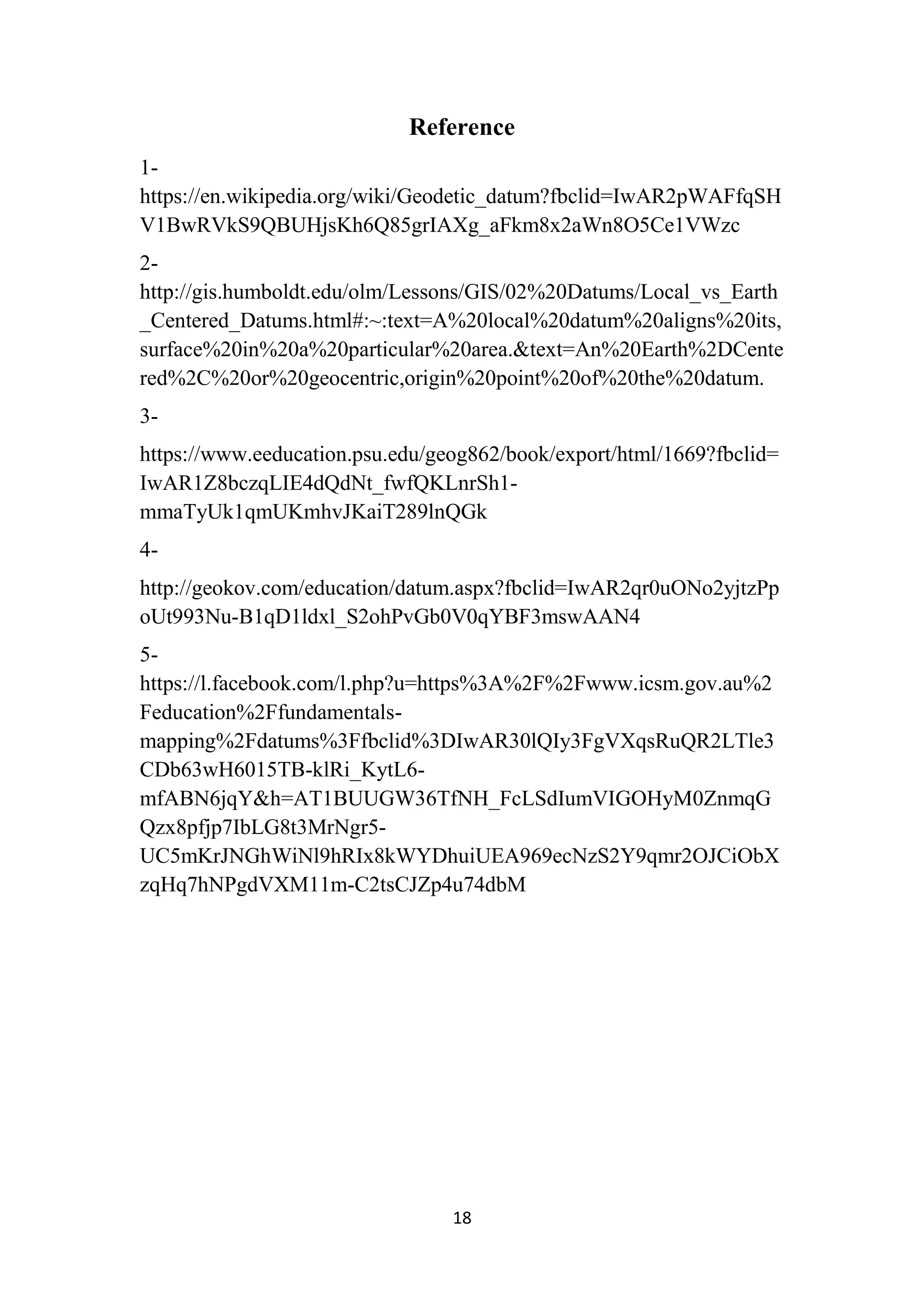 Differentiation between Global and Local Datum from Different aspect | PDF