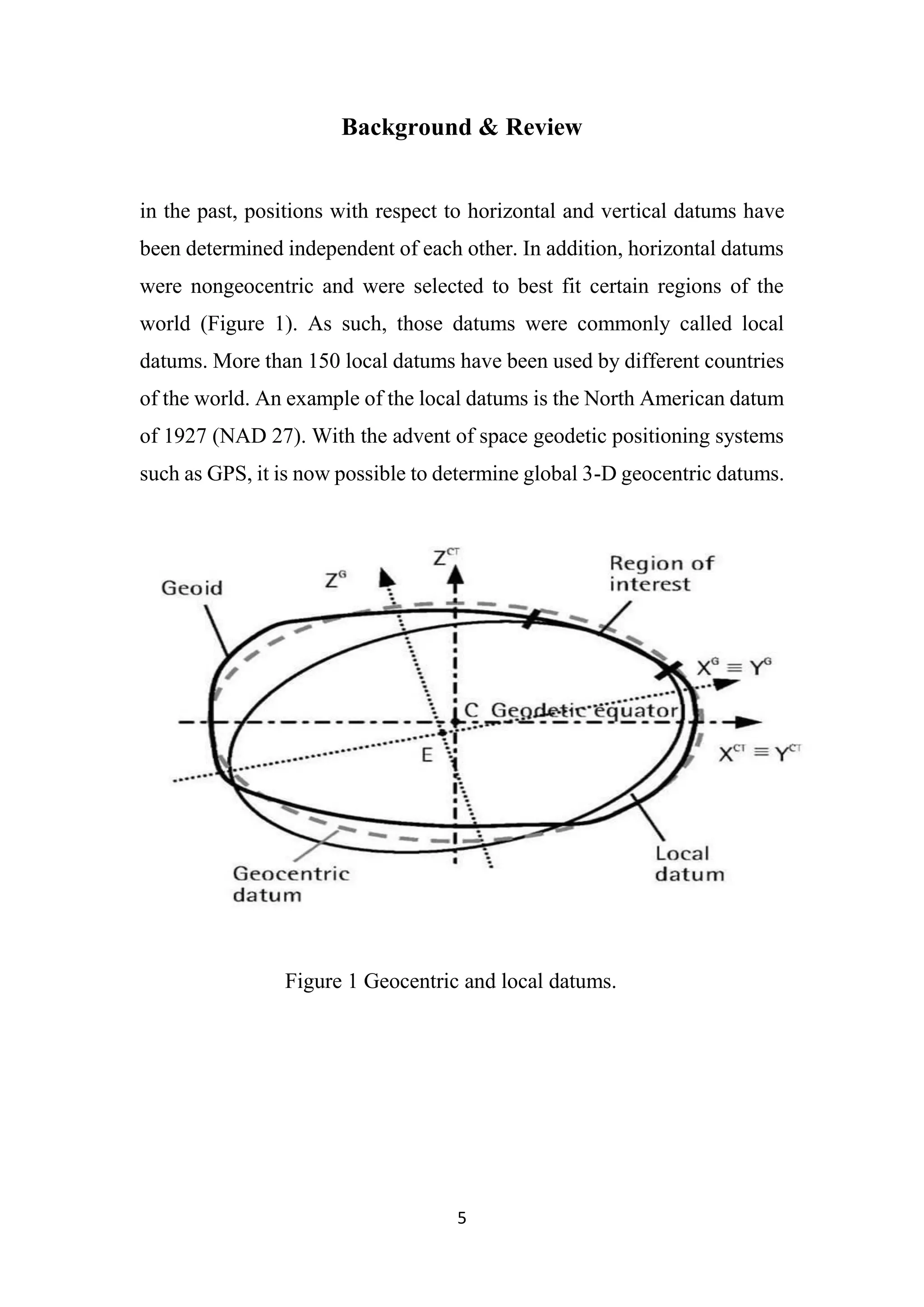 Differentiation between Global and Local Datum from Different aspect | PDF