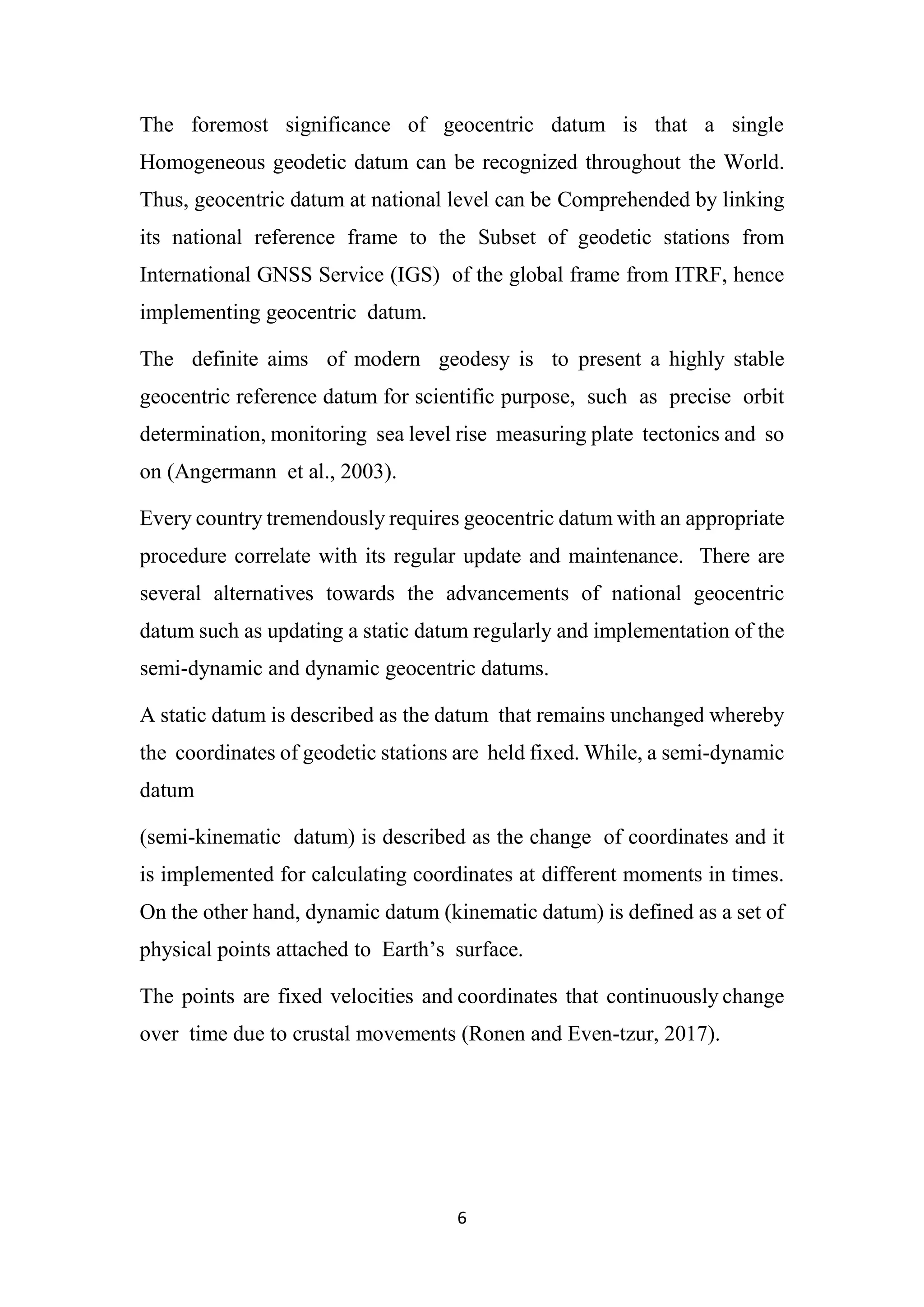 Differentiation between Global and Local Datum from Different aspect | PDF