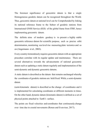 Differentiation between Global and Local Datum from Different aspect | PDF