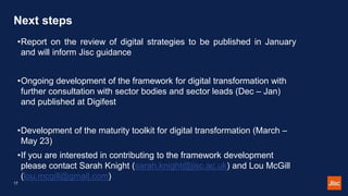 Developing a digital transformation framework for higher education ...