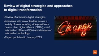 Developing a digital transformation framework for higher education ...