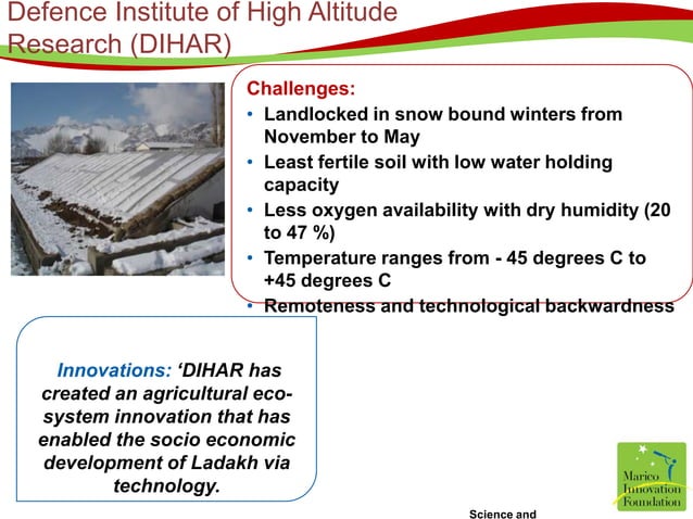 Dihar - Innovation for India award winner | PPT