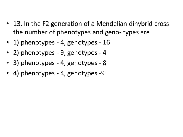 Dihybrid cross, Chromosomal; theory of inheritence, linkage and ...