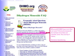 Dihydrogen monoxide ThinkAloud | PPTX