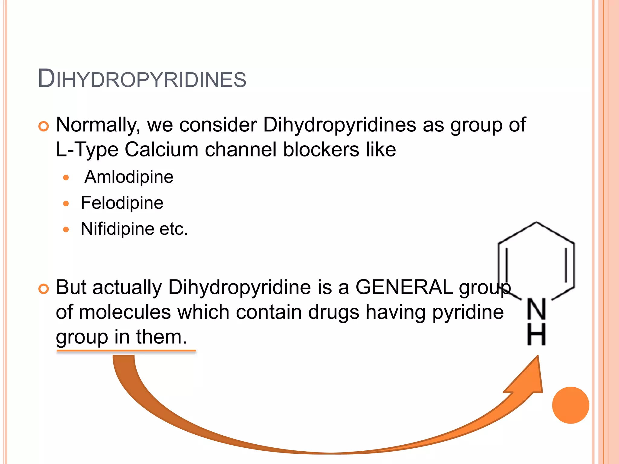 Dihydropyridines effect on Ca Channels | PPTX
