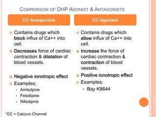 Dihydropyridines effect on Ca Channels | PPT