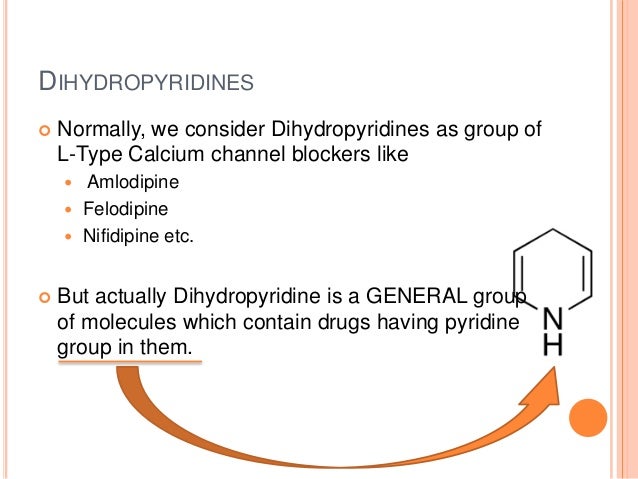 Dihydropyridines effect on Ca Channels