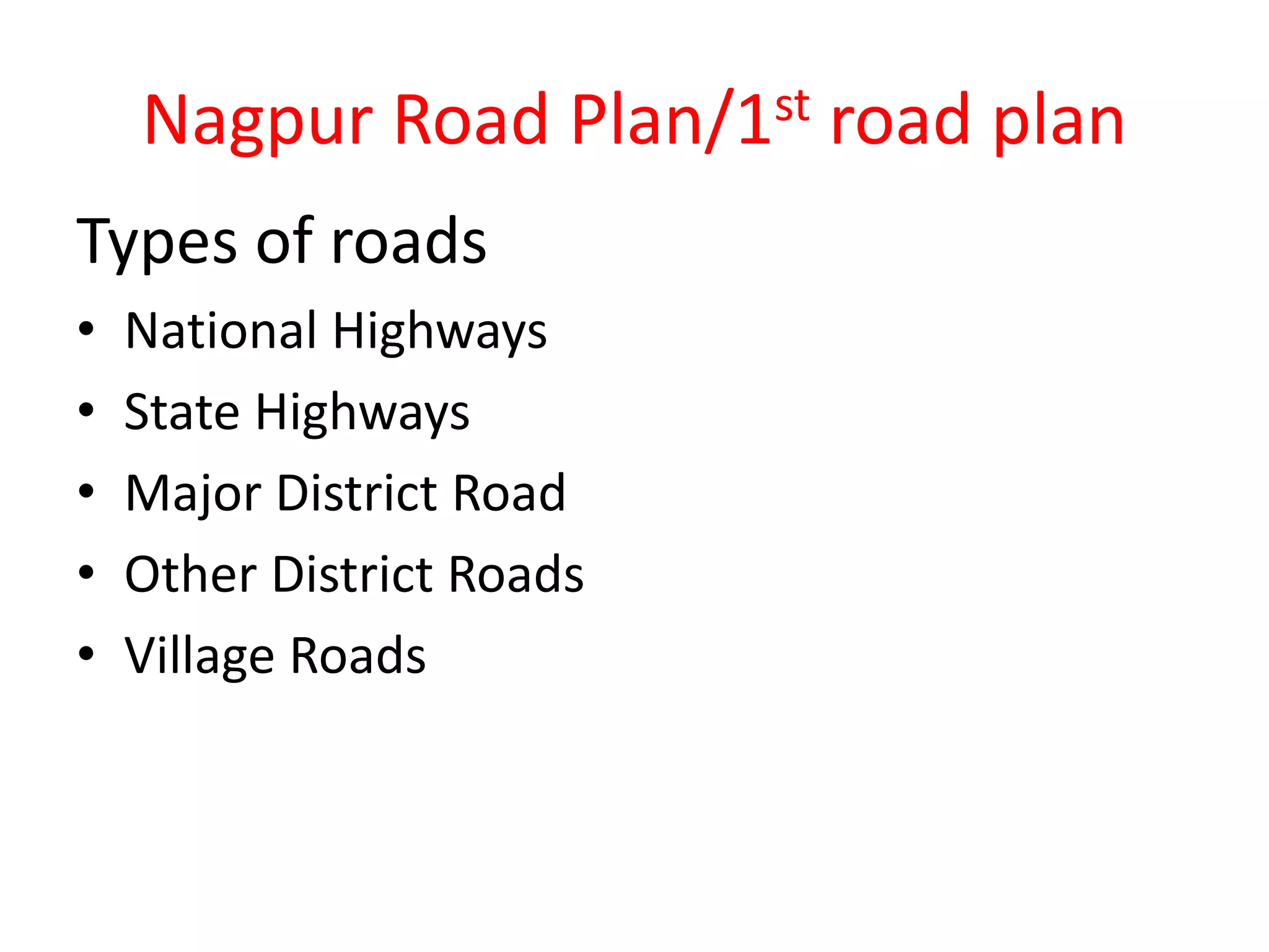 Diiferent types of road | PPTX