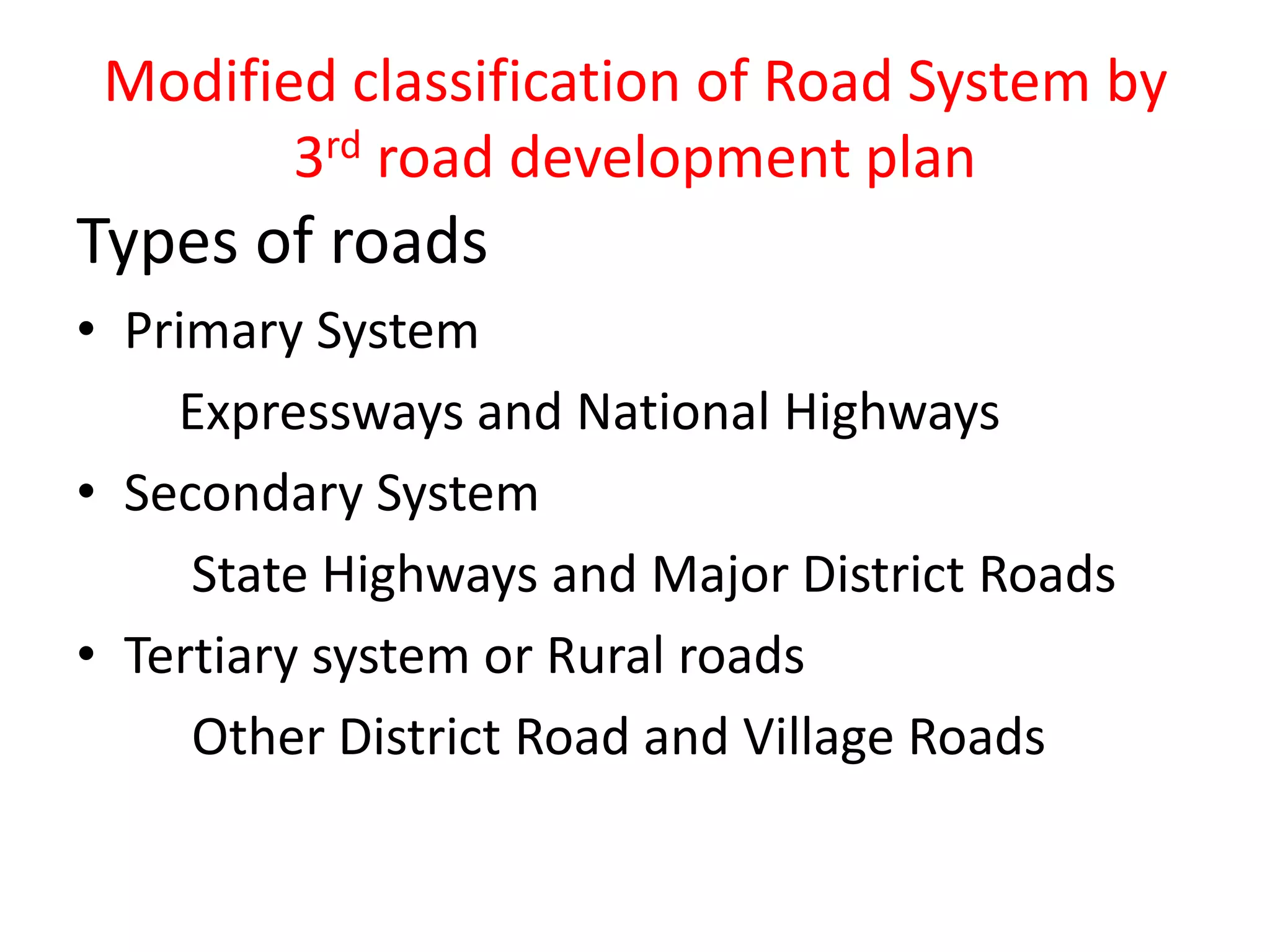 Diiferent types of road | PPTX