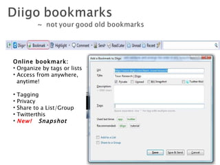 Diigo V4 highlights | PPTX