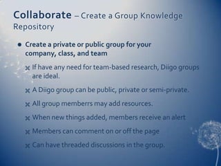 A Quick Introduction to Diigo | PPT