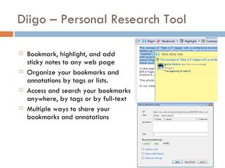 Diigo Educator Account 101 | PPT