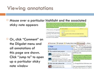 Diigo | Diigolet Getting Started Tutorial | PPT