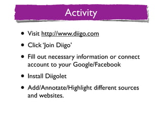 Unless It Was a Digital Dog, No One Ate Your Homework (Diigo) | PPT