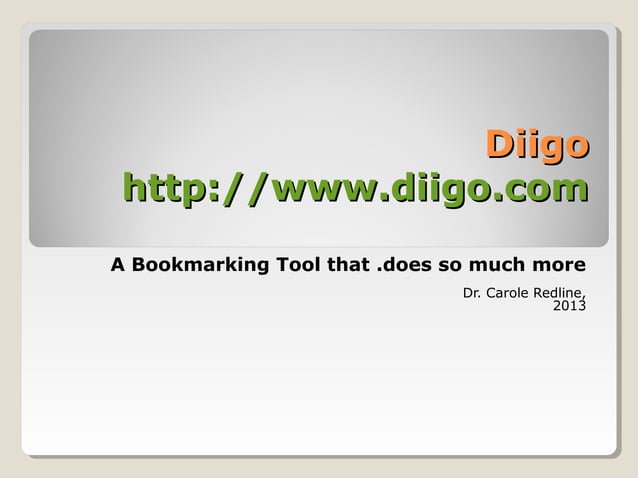 Diigo tutorial | PPT
