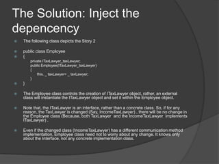 Dependency Injection Inversion Of Control And Unity | PPTX