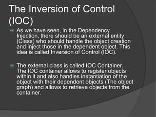 Dependency Injection Inversion Of Control And Unity | PPTX