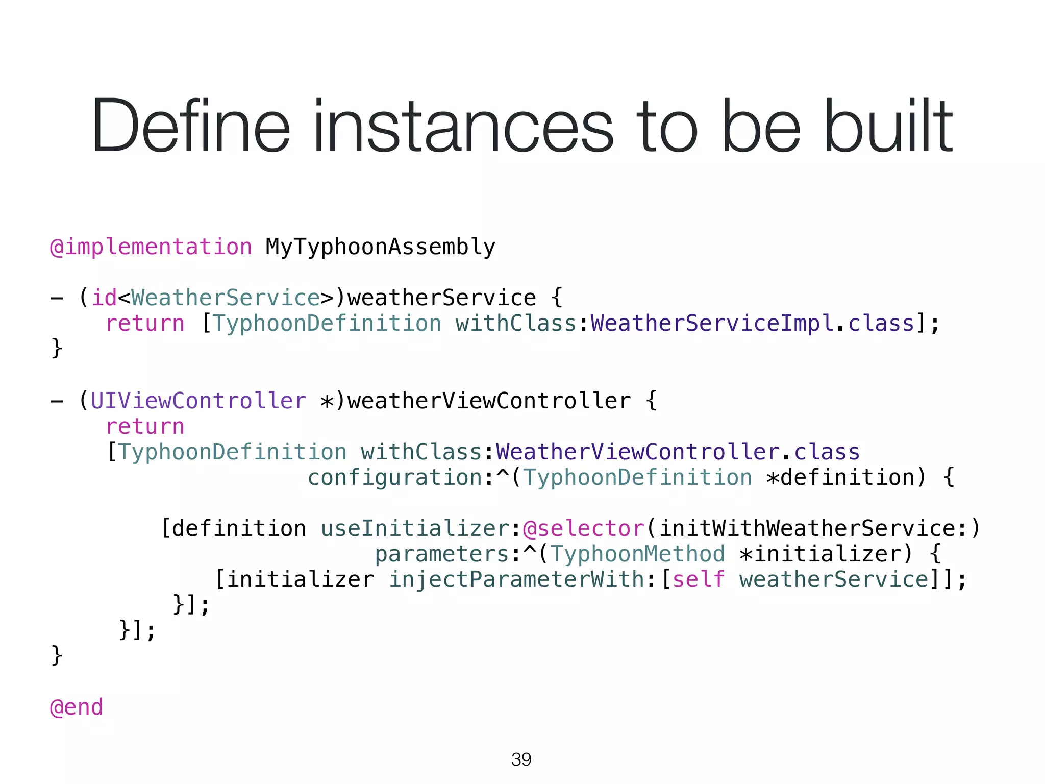 Dependency injection in iOS | PPT