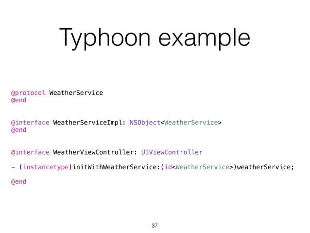 Dependency injection in iOS | PPT