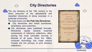 Comprehensive Guide to Directories: Types, Uses, and Evaluation | PPTX