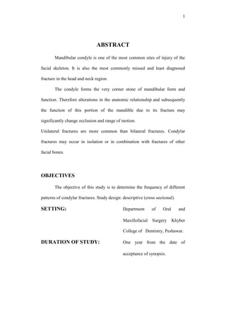 Patterns of condylar fractures | DOC