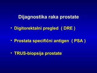 Dijagnostika i epidemiologija karcinoma prostate | PPT
