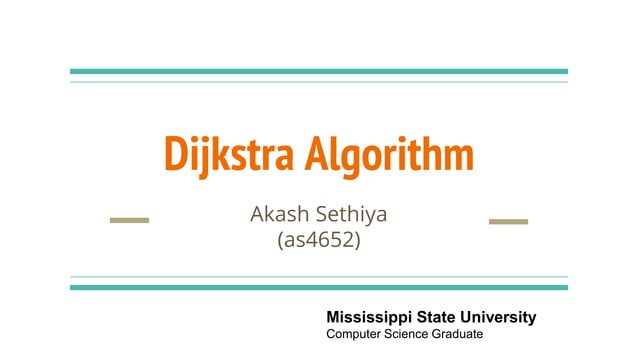 Dijkstra algorithm a dynammic programming approach | PPT